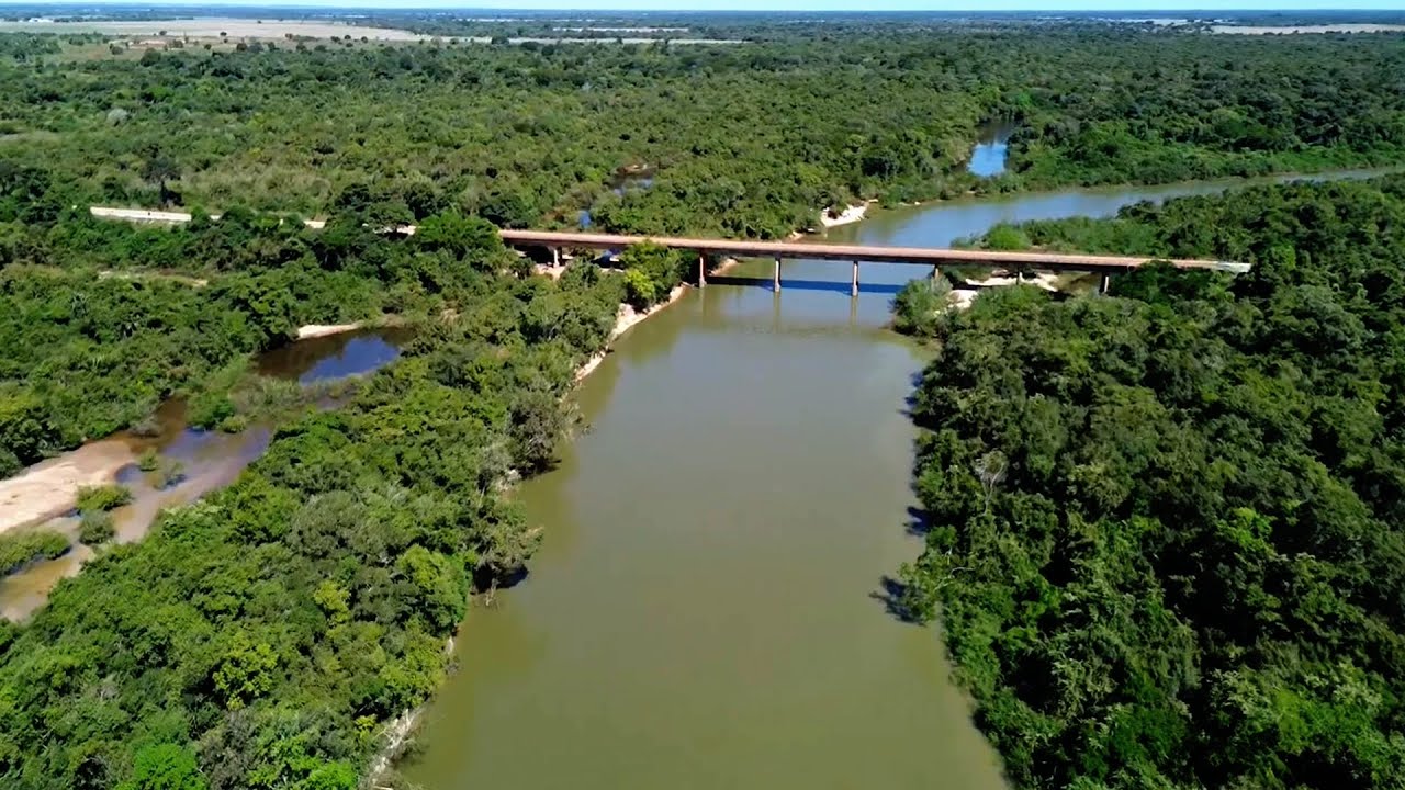 NO DRONE VISTA AÉREA 2024, Ponte Comprida Rio do Peixe Goiás - YouTube