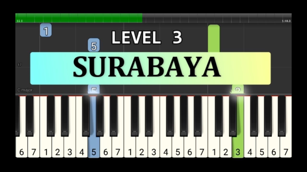 nada piano surabaya - lagu wajib nasional - tutorial level 3 - YouTube