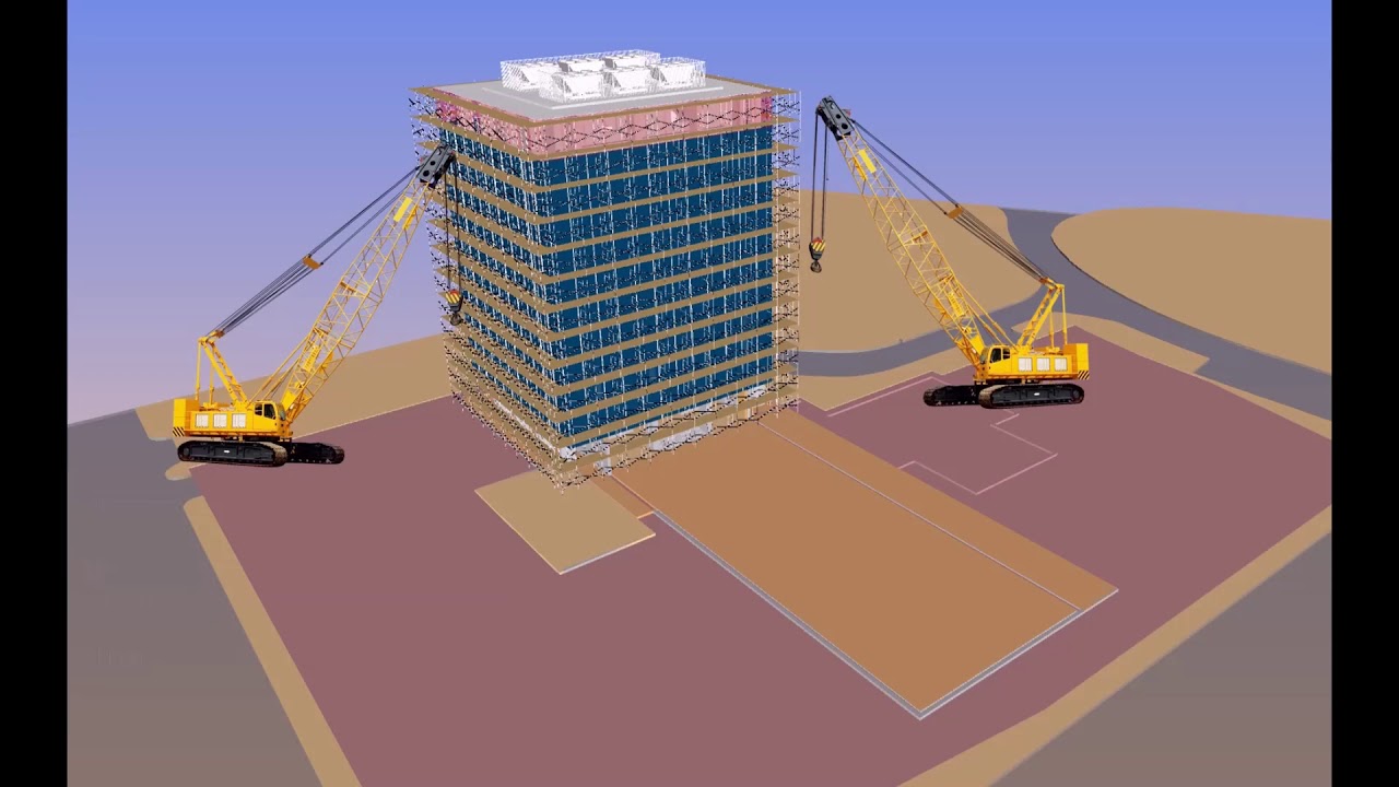 Scaffold Erection - Navisworks - YouTube