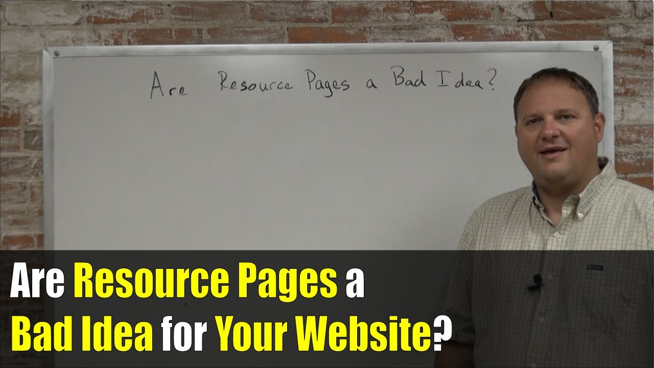 Are Resource Pages a Bad Idea for Your Website? - YouTube