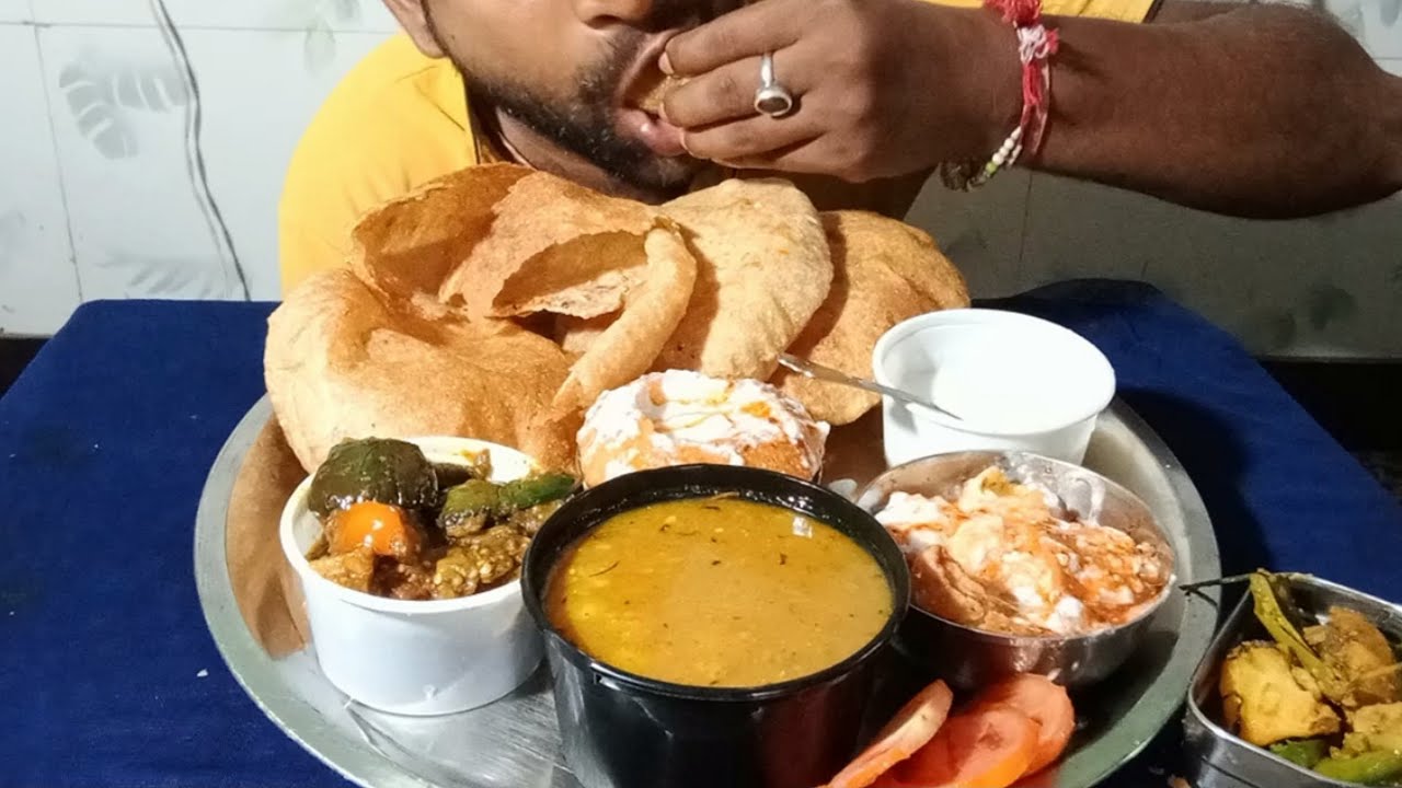 Delicious And So Tasty Badami Puri With Aloo Sabji | Samosa Chaat | Raj ...