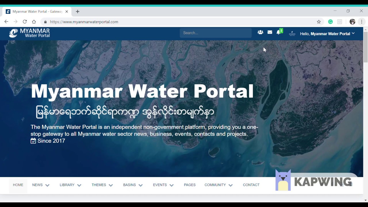 How to use the Myanmar Water Portal - Step by Step Tutorial Video - YouTube