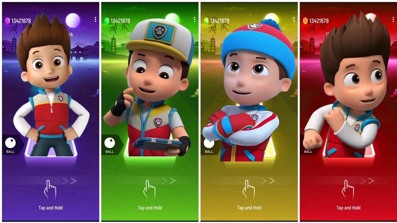 PAW Patrol - Ryder 🆚 PJ Masks 🆚 Chase 🆚 Spidey 🎶 Tiles Hop EDM Rush ...