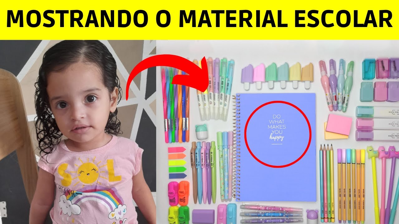 MOSTRANDO O MATERIAL ESCOLAR PARA CRECHE DA MINHA FILHA DE 2 ANOS ...