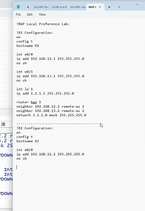 BGP Attribute Lab Part 20 | Networkforyou | CCNA #ciscoccna #ccnalab #shortsvideo #ciscoccnp # ...