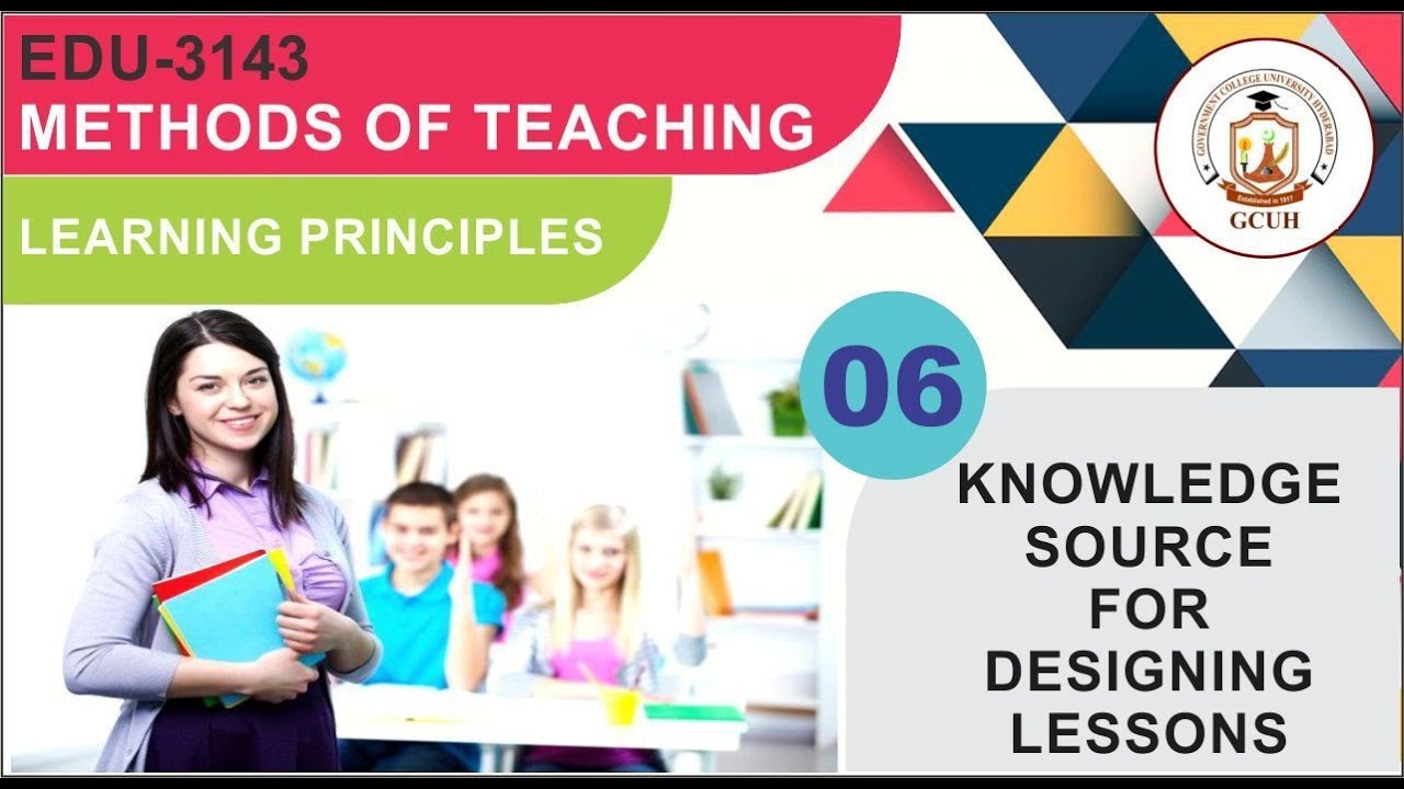 EDU-3143 Learning Principles - Sources of Knowledge for Designing ...