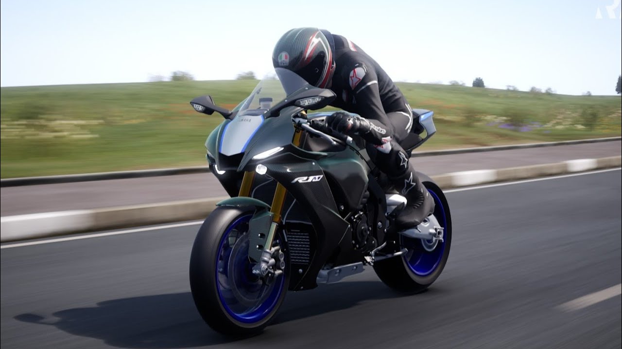 Ride 4 yamaha r1m full carbon test ride + top speed - YouTube