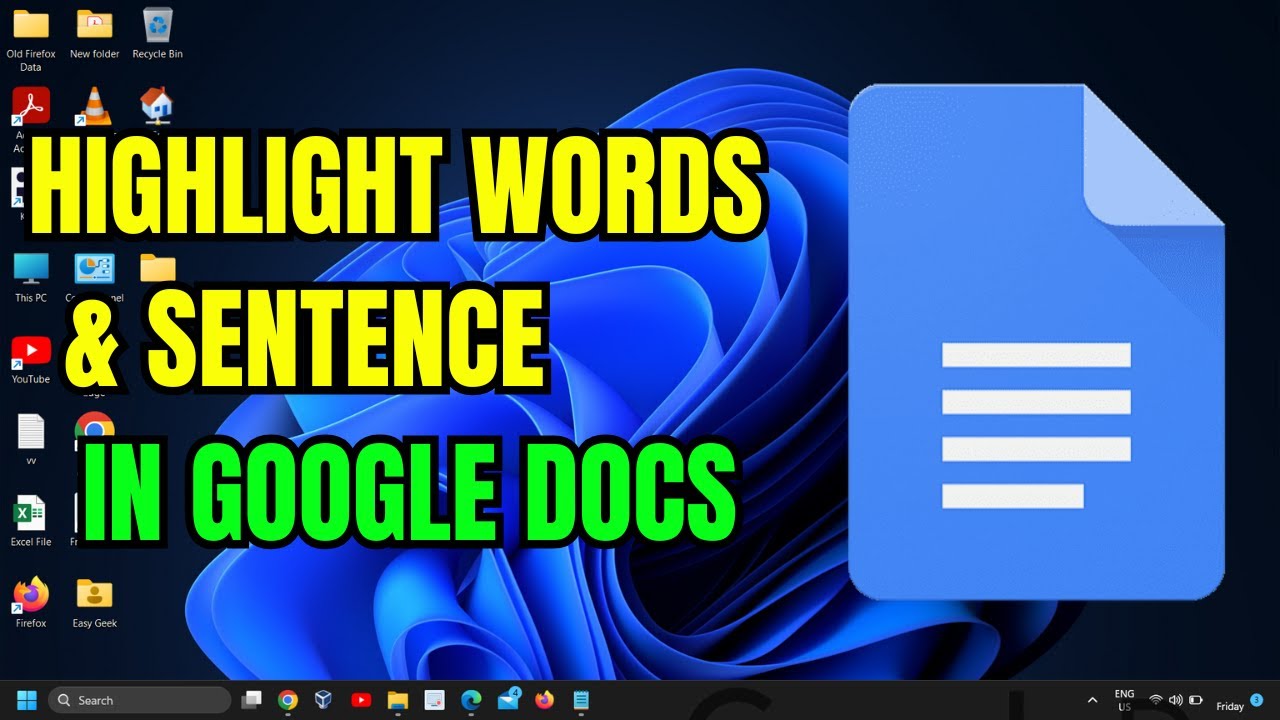 How to Highlight a Word or Sentence in Google Docs - Easy Guide - YouTube