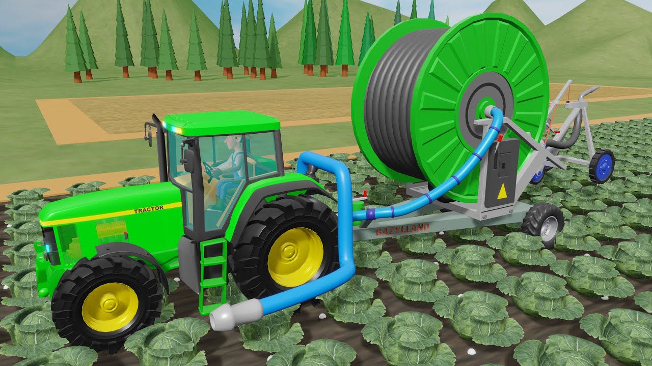 Tractor and Reel Sprinkler with Automatic Irrigation - We sow and water ...