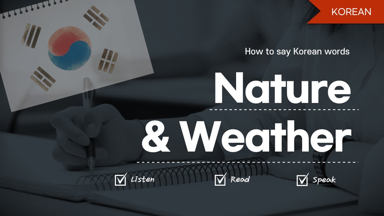 [Korean Vocabulary] Nature & Weather - YouTube