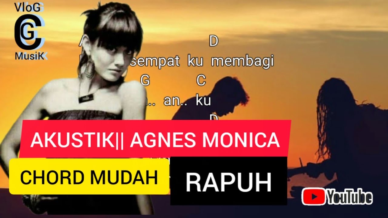 Vlog musik_Cover Agnes monica- Rapuh||Chord Gitar - YouTube