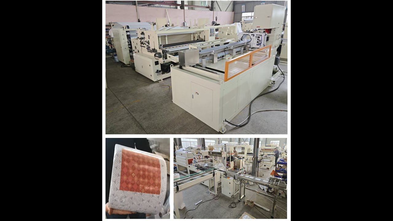 Automatic Maxi Kitchen Towels Toilet Paper Roll rewinding cutting heat ...