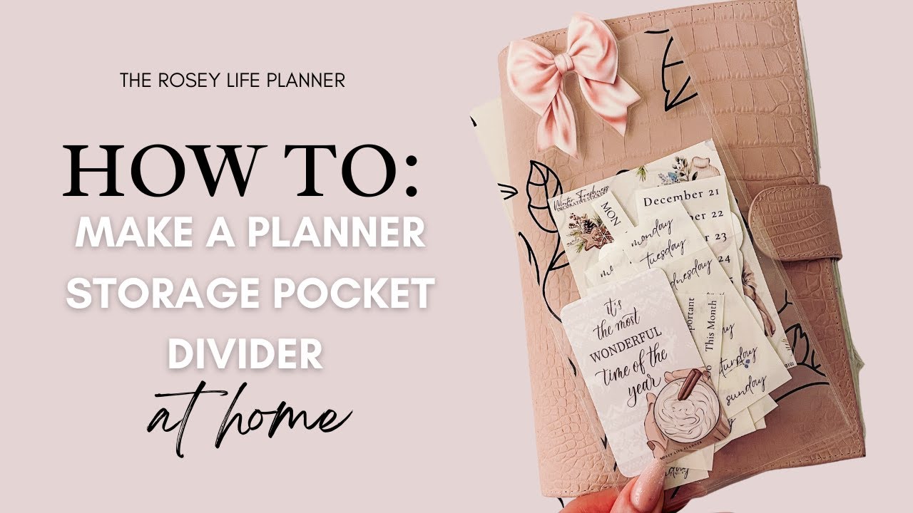 DIY Planner Divider Pocket at Home - The Rosey Life Planner - YouTube