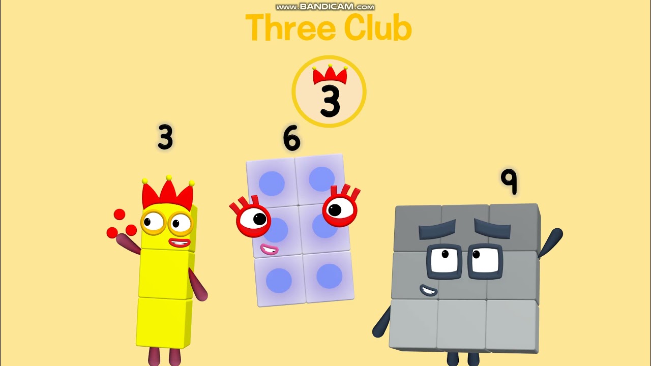 Numberblocks Clubs are Everywhere "Three Club" - YouTube