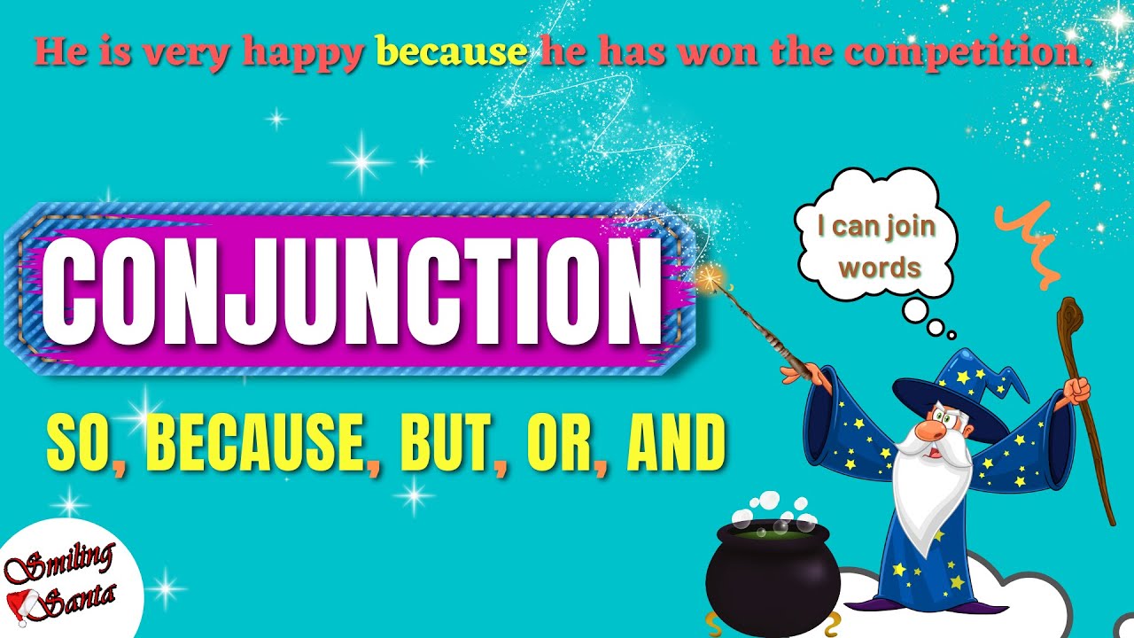 Conjunction And But Or Because | joining words for grade 1 | Smiling ...