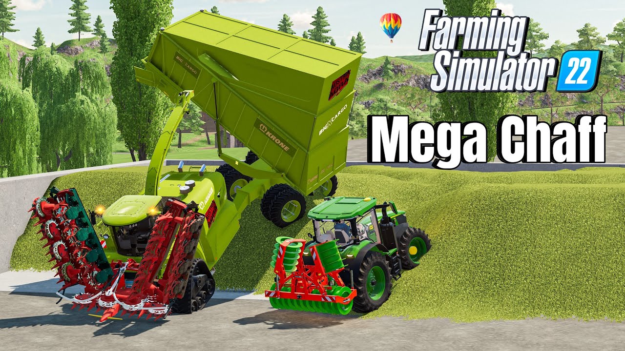1000000+ MEGA CHAFF CHALLENGE WITH BIGGEST KRONE HARVESTER IN FS22 ...