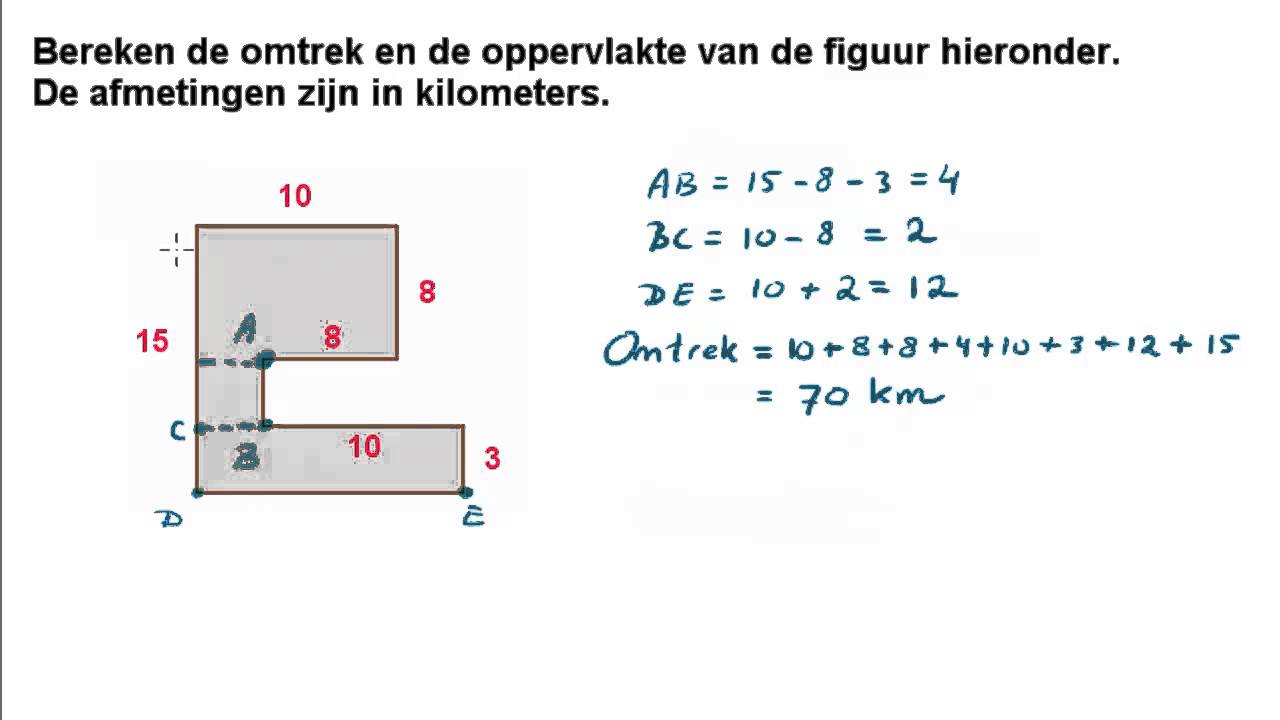 Berekenen Van Omtrek En Oppervlakte YouTube