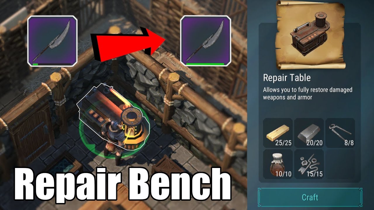 Repair Bench! Frostborn: New Update - YouTube
