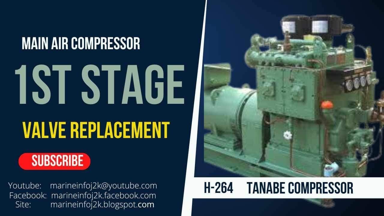 Main air Compressor replace 1st stage valve H264 - YouTube