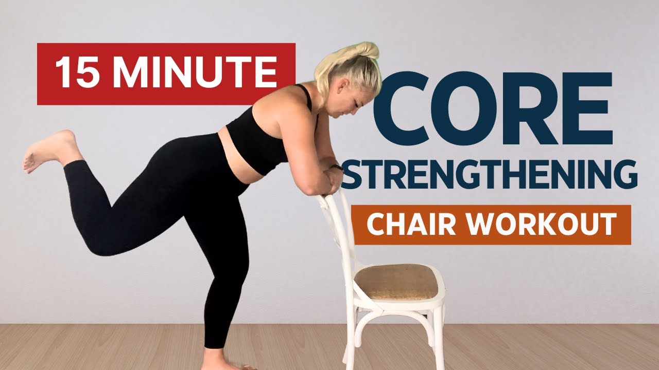 15 Minute Core Workout | Chair Workout At Work, Home, School - YouTube