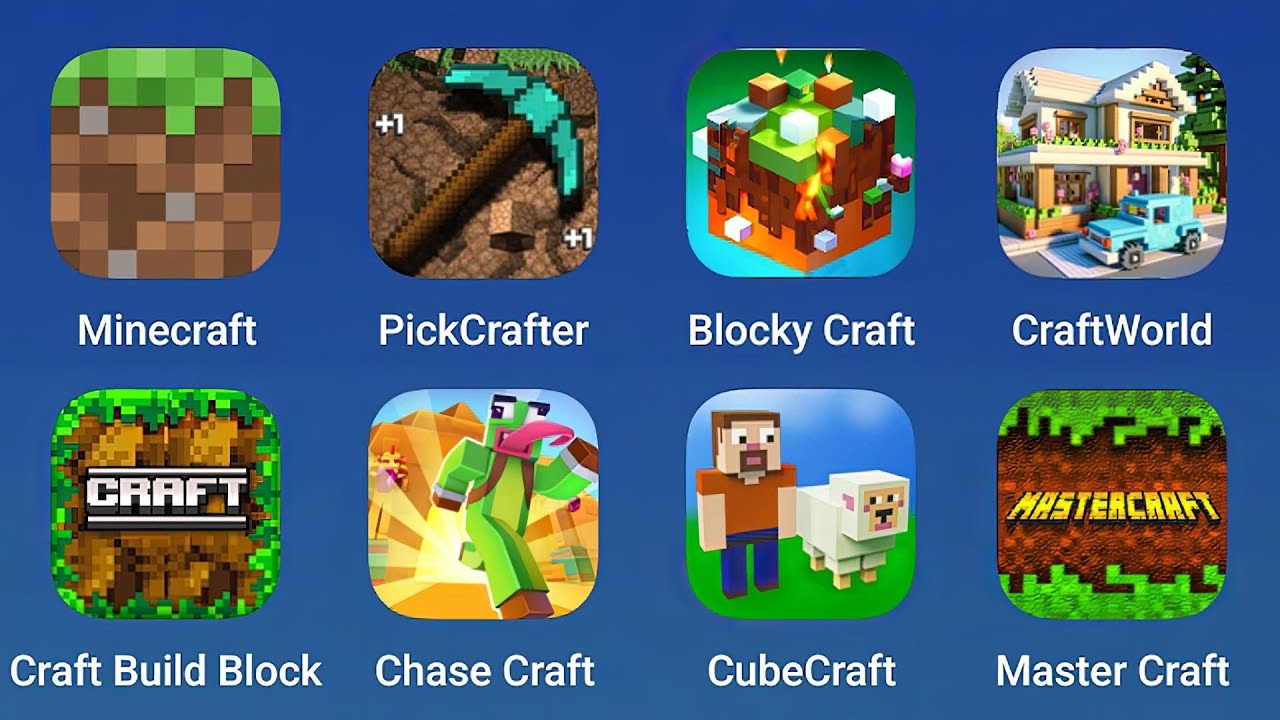 Minecraft, PickCrafter, Blocky Craft, CraftWorld, Craft Build Block ...