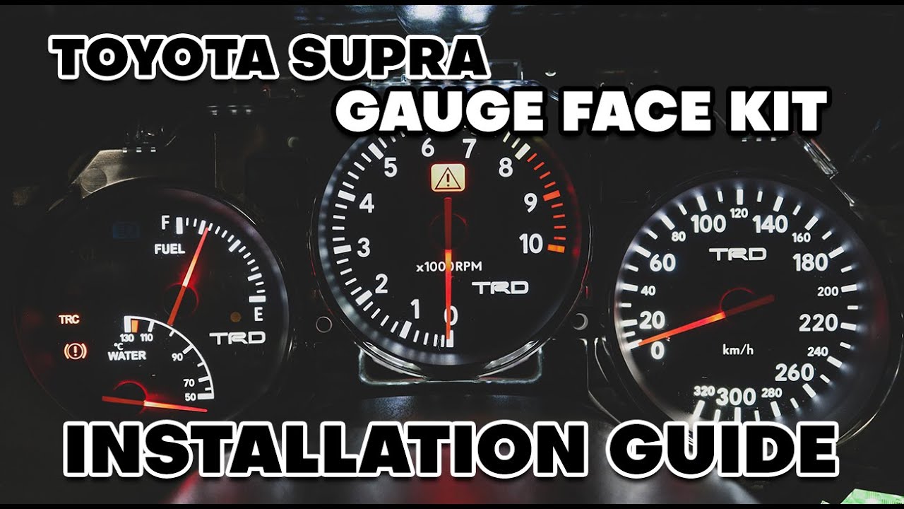 Toyota Supra TRD Gauge Face Kit | CBS Racing - YouTube