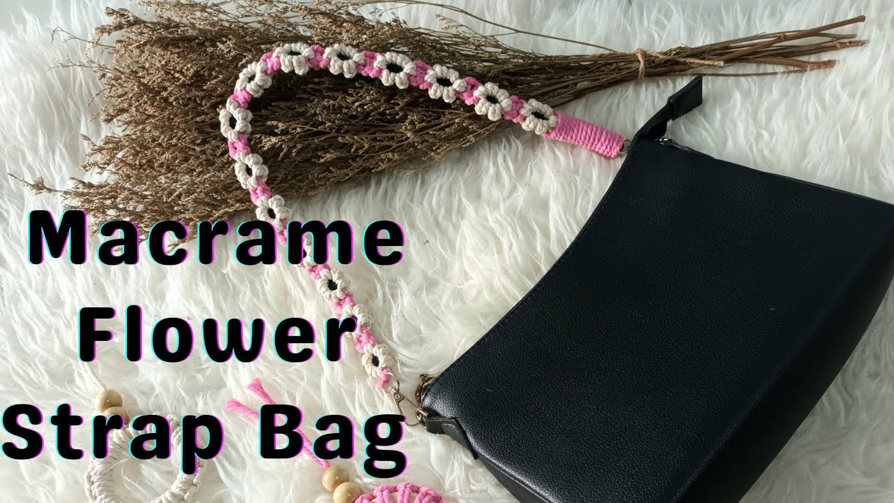 Macrame Flower Strap Bag | Tali Tas Motif Bunga | Video #21 | #diy #macramestrapbag - YouTube