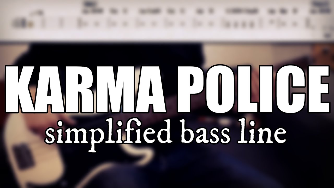 Karma Police - Radiohead | Simplified bass line with tabs #84 - YouTube