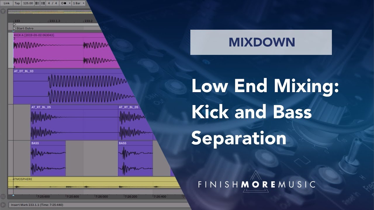 Ableton Mixdown Tutorial - Low End Mixing: Kick and Bass Separation - YouTube