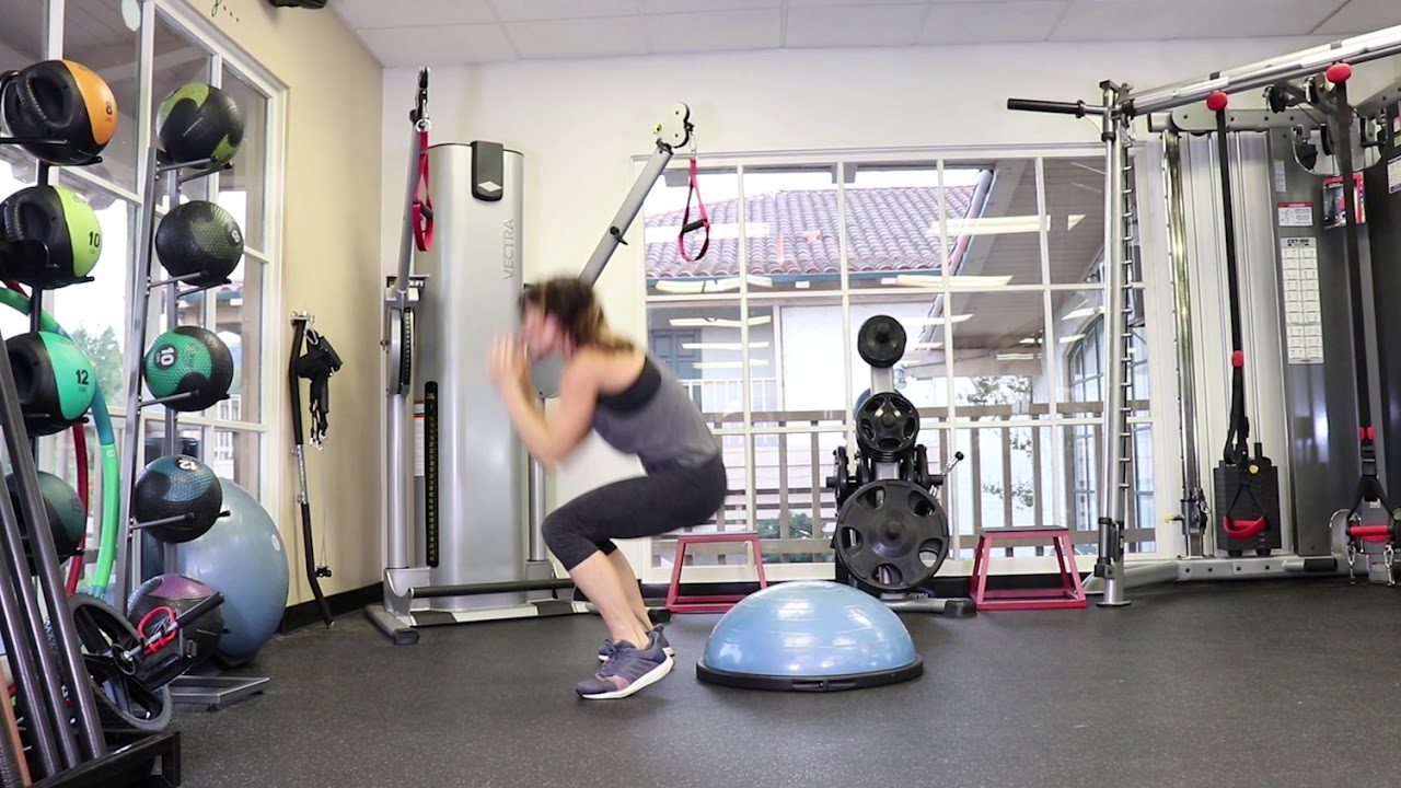 BOSU Crunch Jump - killer core and plyometric exercise! - YouTube