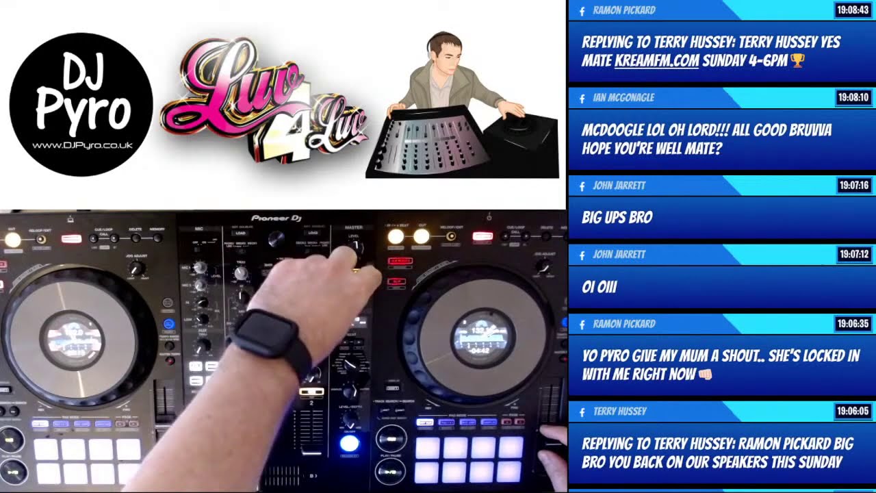 DJ Pyro Live right now on the socials #Youtube #Facebook & #Twitter w ...