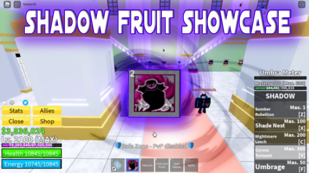 UPD 16 | Shadow Fruit Showcase | Blox Fruit - YouTube