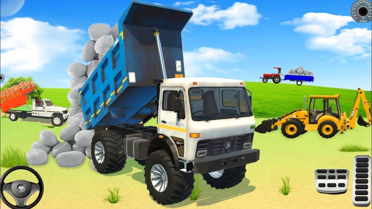 Driving JCB & Fully Loaded Bori Pickup | Heavy Bori Transport Challange ...