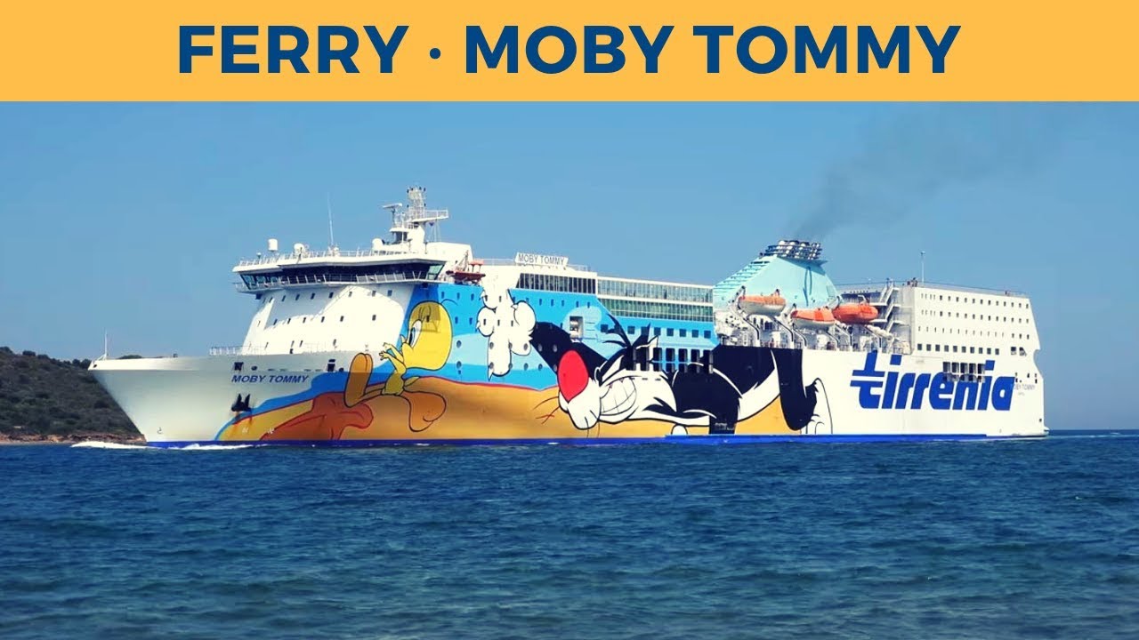 Arrival of ferry MOBY TOMMY in Olbia (Tirrenia) - YouTube