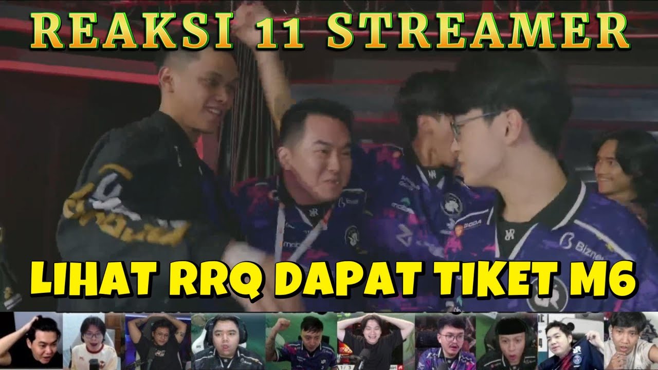 REAKSI STREAMER LIAT RRQ DAPAT TIKET M6 | RRQ VS TLID PLAYOFFS MPL ID ...