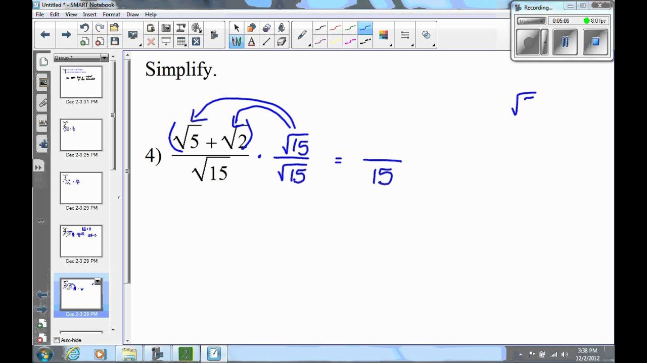 Sect 5 6C Dividing Square Roots YouTube sect-5-6c-dividing-square-roots-youtube