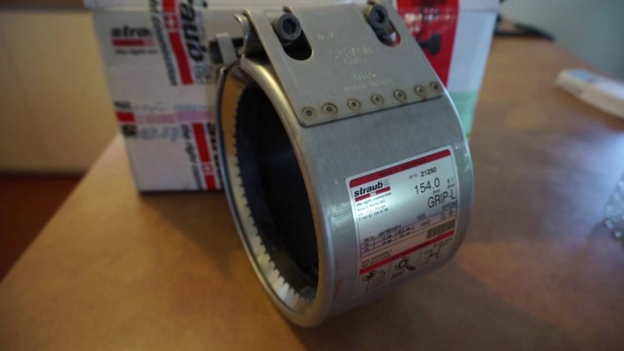 STRAUB Grip L 154.0mm pipe coupling - YouTube