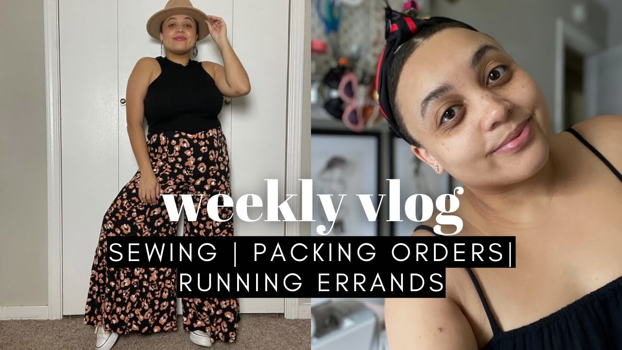 Weekly vlog | sewing M8098, packing orders, fabric shopping & running ...