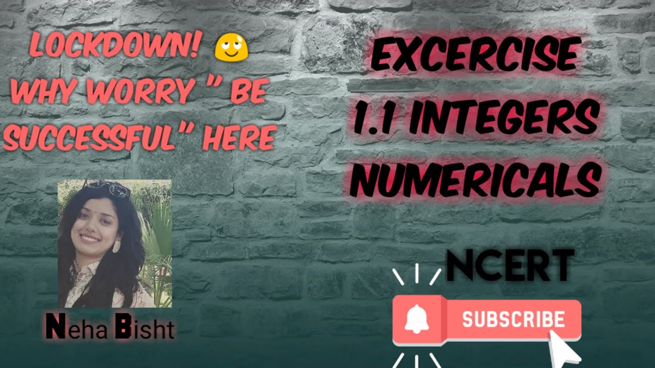 Number line representation of integer, Excercise on Integers, 7th standard math, excercise 1.1 ...