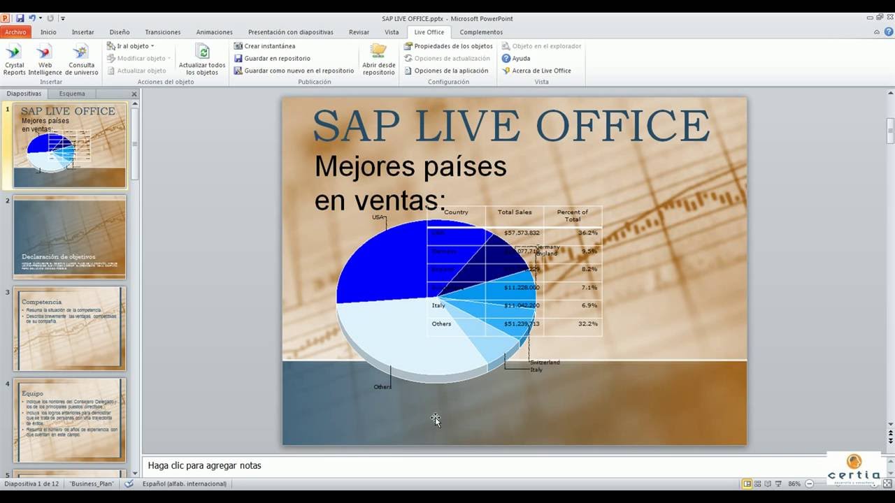 SAP BO BI 4 2 Live Office - YouTube