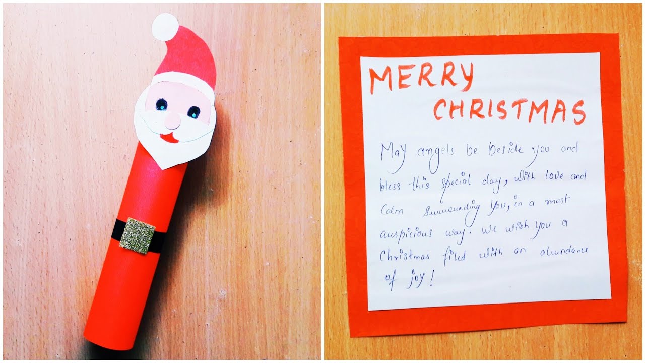 Santa Card/Santa Claus Greeting/DIY christmas greeting card/How to make ...