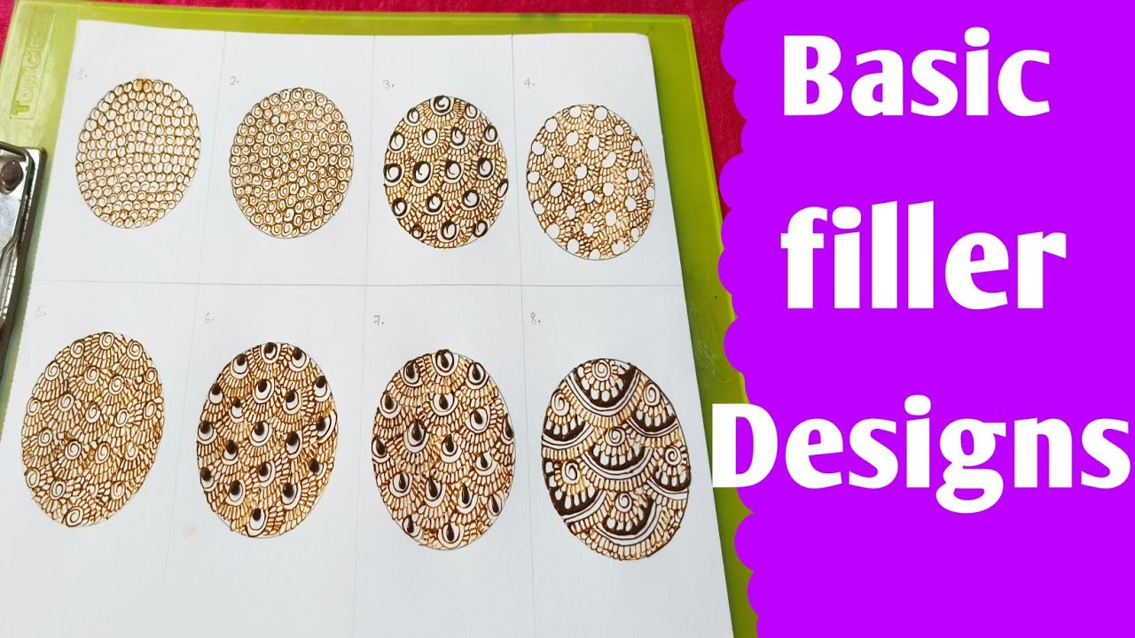 Basic Filler Designs For Beginners #mehendivideos #mehendhidesigns # ...