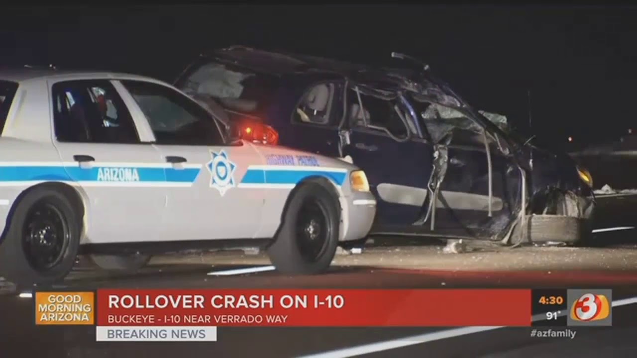 VIDEO: Highway reopened after rollover crash in Buckeye - YouTube
