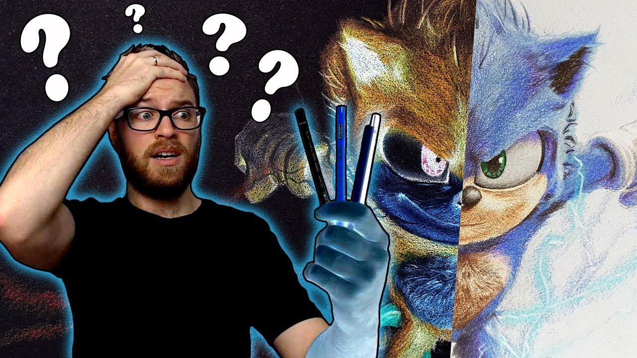 Drawing - Sonic The Hedgehog | But using INVERTED Colors..? - YouTube