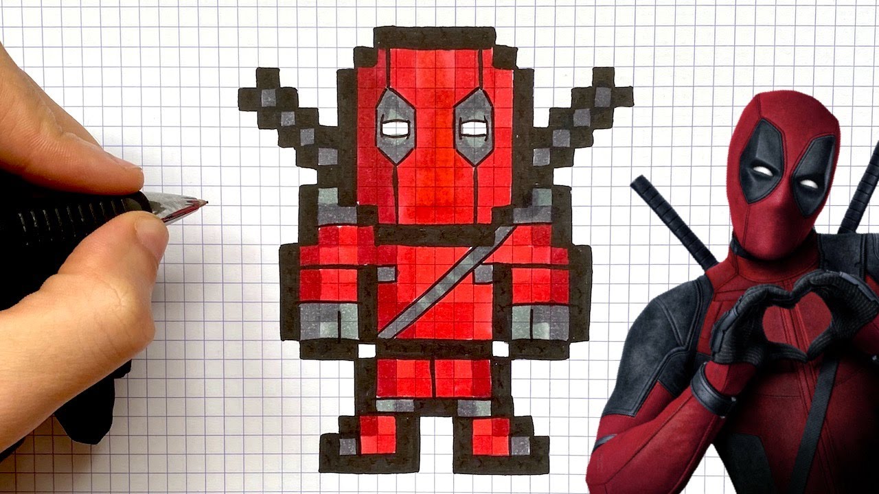 COMO DIBUJAR DEADPOOL SKIN PIXEL ART ! - YouTube