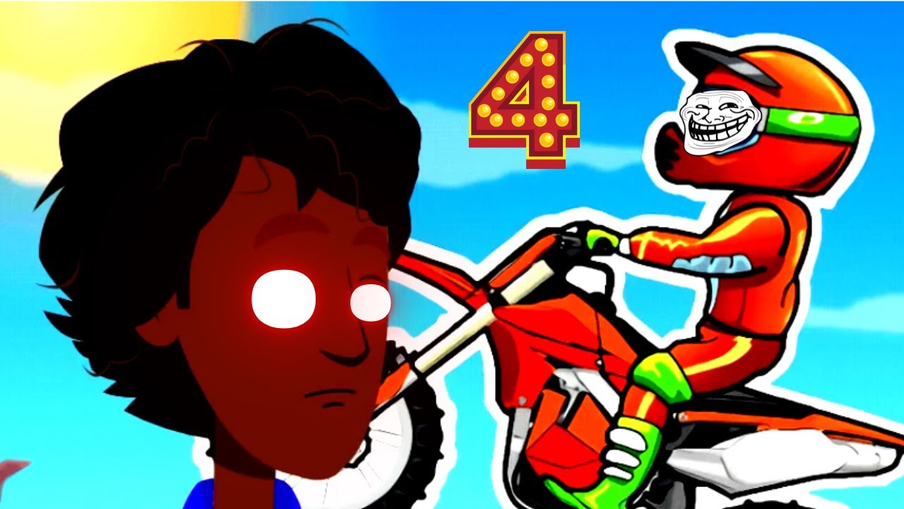 Moto X3M - Level 4 (Raging Animation Gameplay Trolling) - YouTube