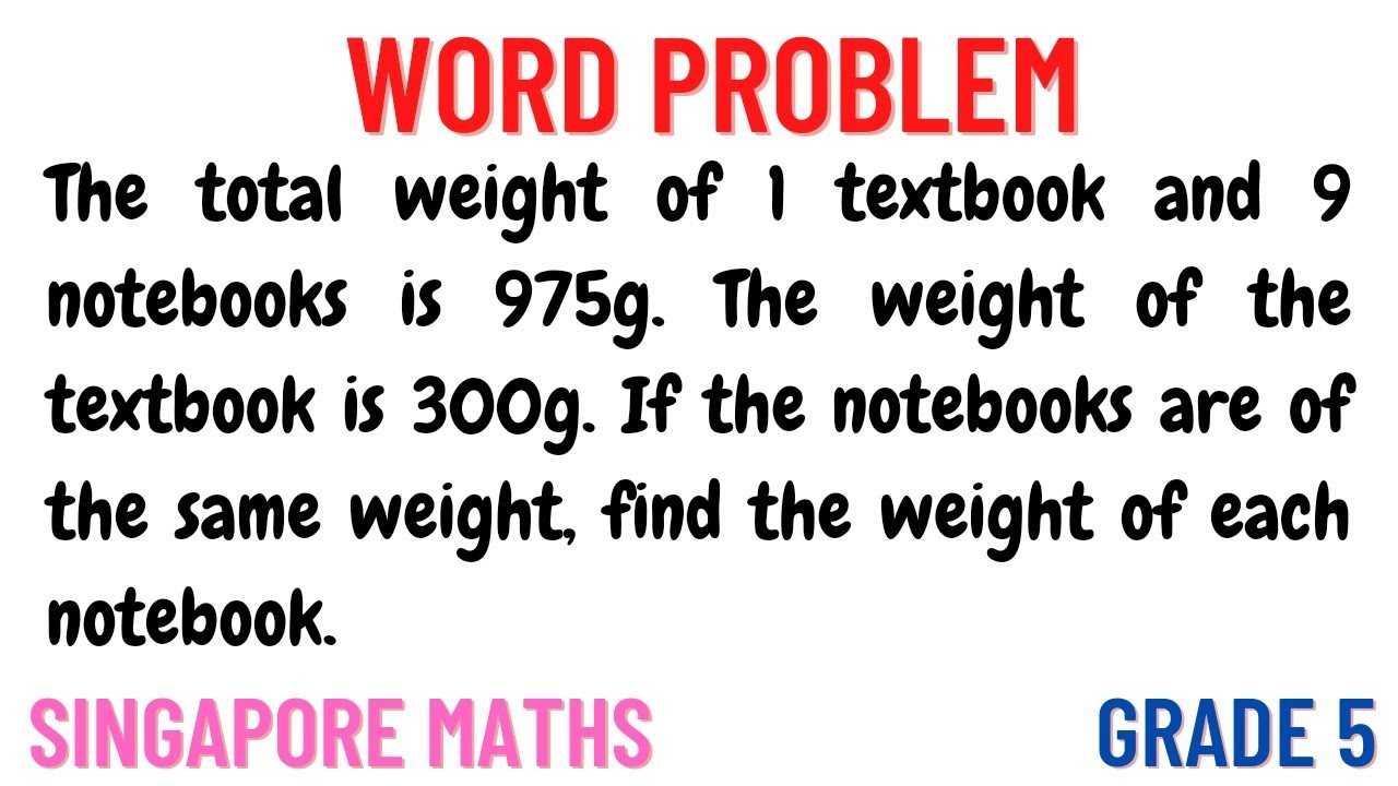 Maths Word Problem Class 5 - YouTube