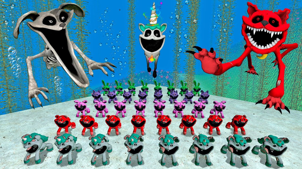 🌊 Underwater Poppy Playtime 3 Evil Catnap Nightmare Dogday Monster ...