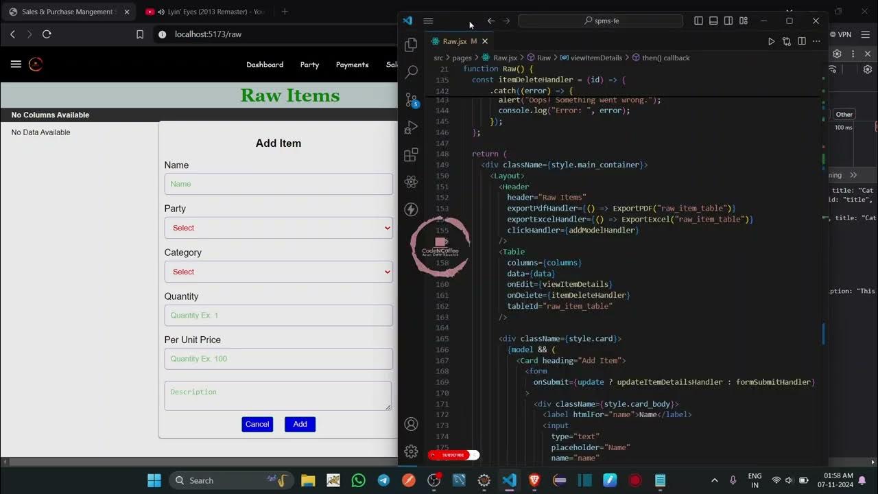 React + Java Spring Boot Full Stack | Part 24 JPA Mapping & CRUD API | Sales & Purchase ...