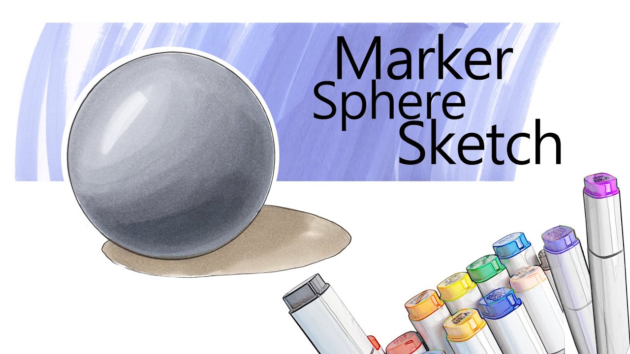 Marker Sphere Sketch - 表現技法 - 麥克筆 - 球體練習 - YouTube